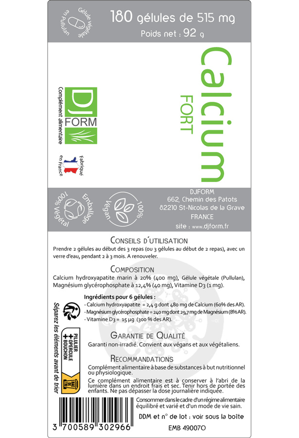 Pack Renforcement des Os : Calcium, Vitamine K2, Zinc, Magnésium ...